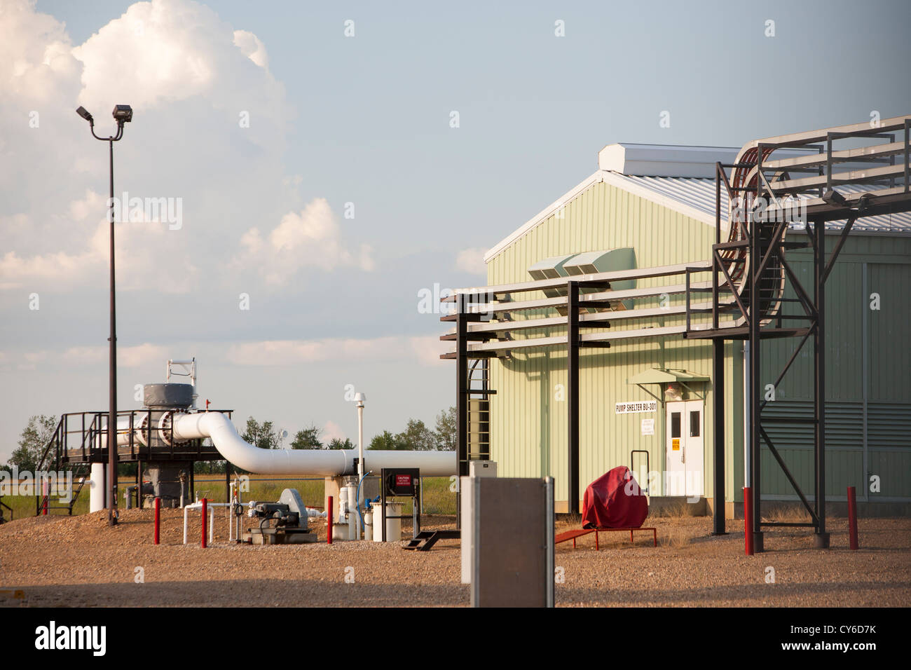 A gas pipeline in Alberta, Canada, piping natural gas south Stock Photo ...