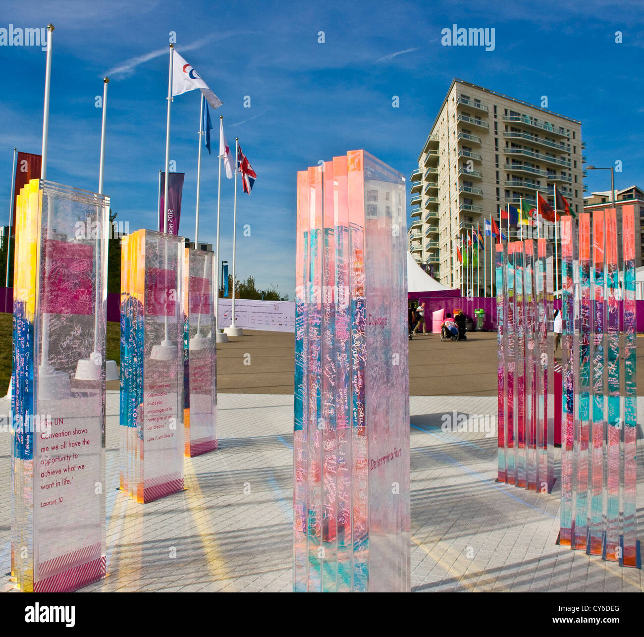 Signature message wall in London 2012 Olympic paralympic athletes ...