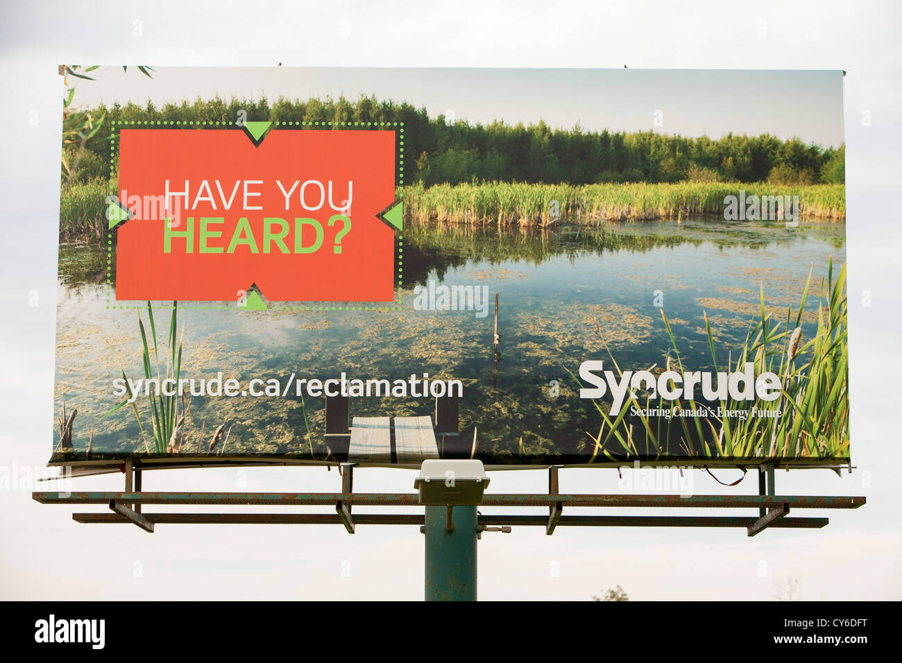A classic example of greenwash by a tar sands company Stock Photo - Alamy
