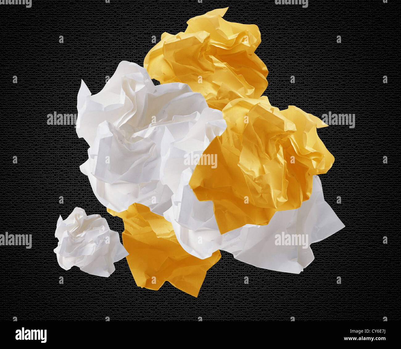 Crumpled colorful papers creating speech bubble Stock Photo - Alamy