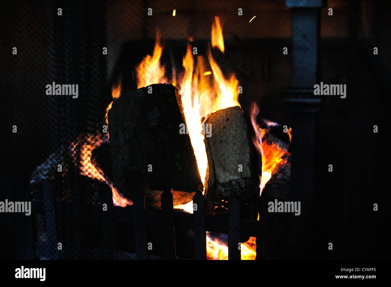 Open fire flames Stock Photo - Alamy