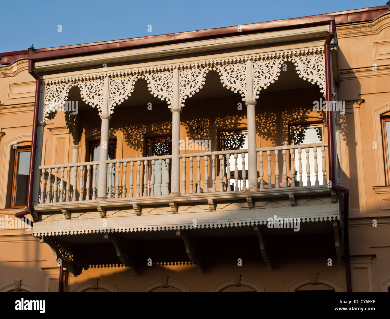 Tbilisi house wooden balcony georgia hi-res stock photography and ...