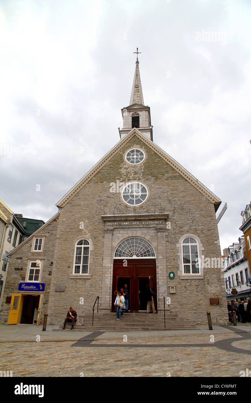 Notre-Dame-des-Victoires in Quebec City Stock Photo - Alamy