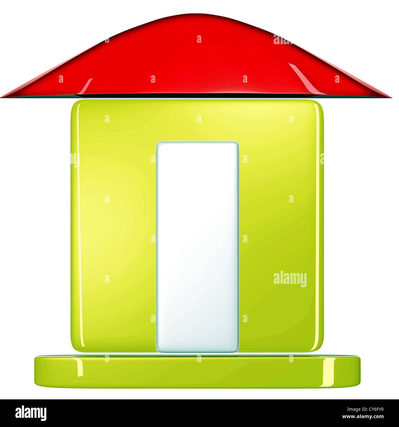3D House Model in Glossy Ceramic Material Stock Photo - Alamy