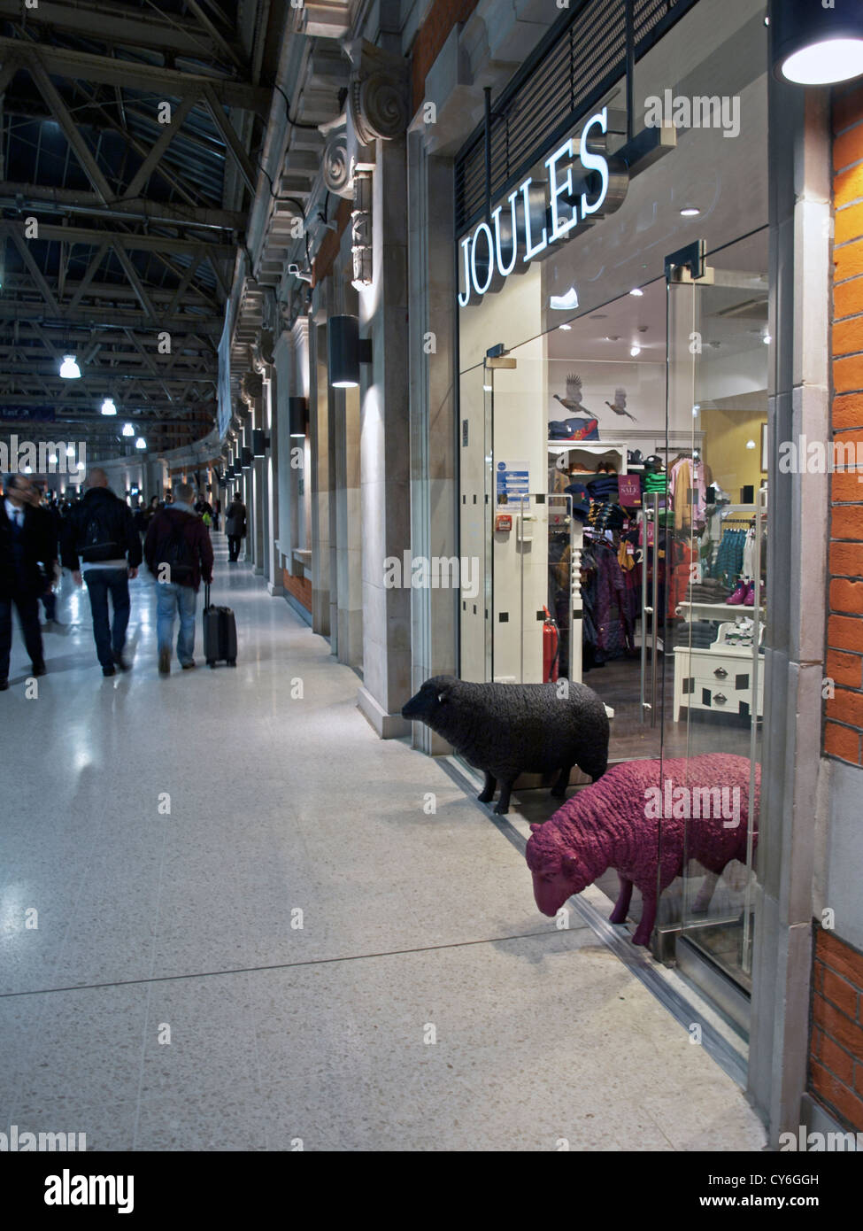 Interior of Waterloo Station showing refurbishment, Waterloo, London ...