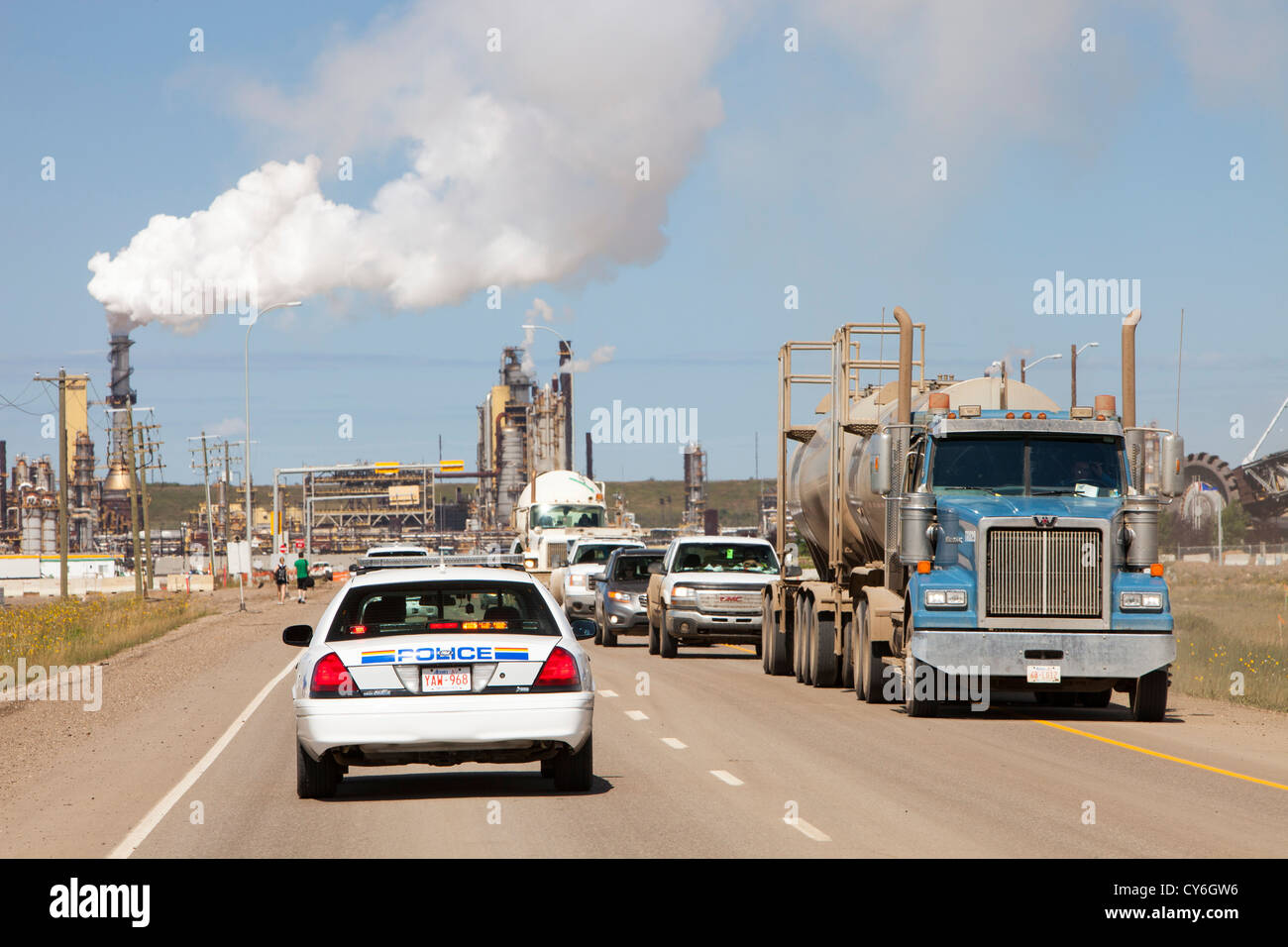 The Syncrude upgrader plant. The tar sands are the largest industrial ...