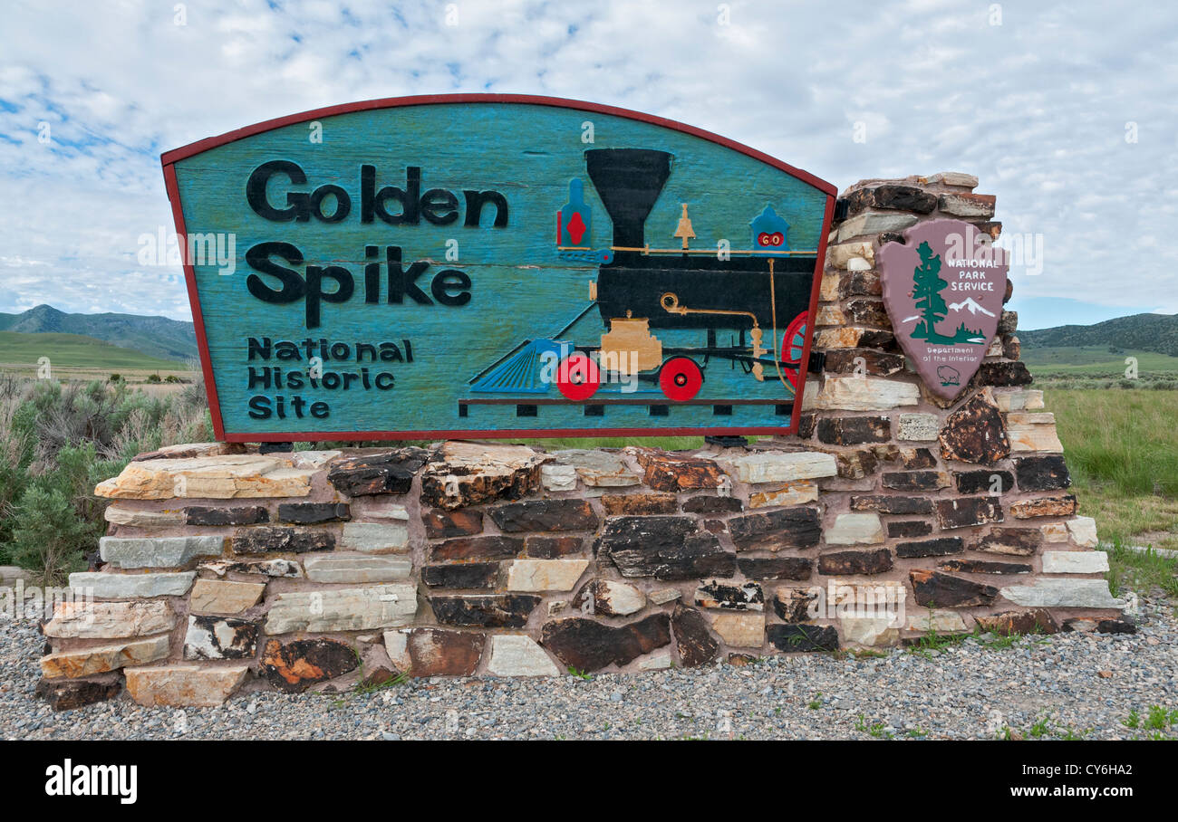 Utah, Golden Spike National Historic Site, meeting place of Union ...