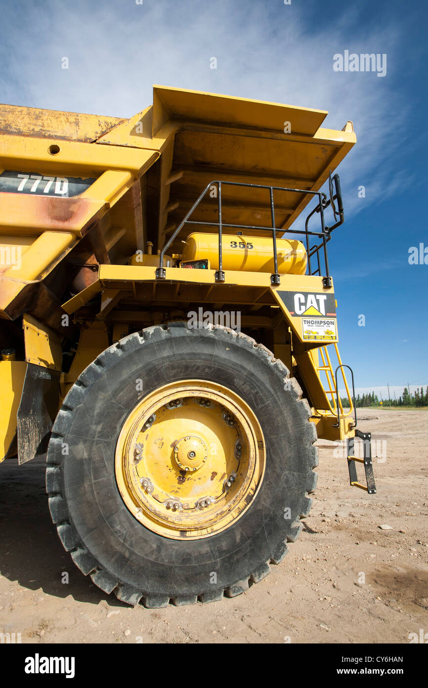 Massive dump trucks by the Syncrude upgrader plant. The tar sands are ...