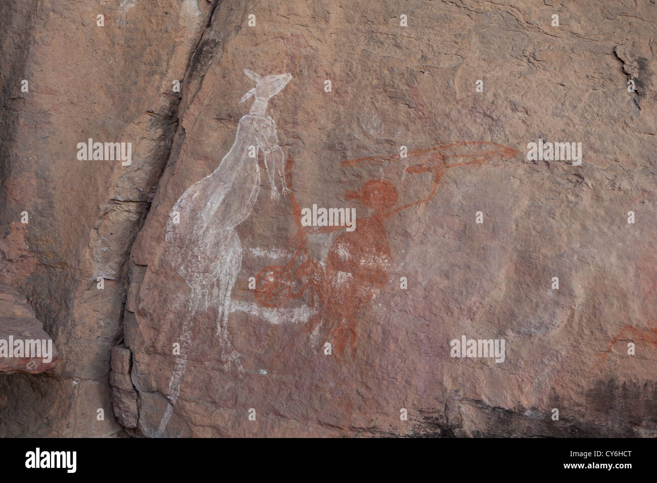 Nourlangie Aboriginal rock art site in Kakadu National Park, Northern Territory, Australia Stock ...
