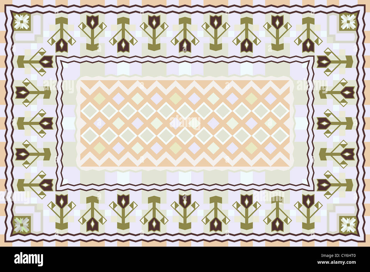 Spring Garden, Modern Carpet Design Stock Photo - Alamy