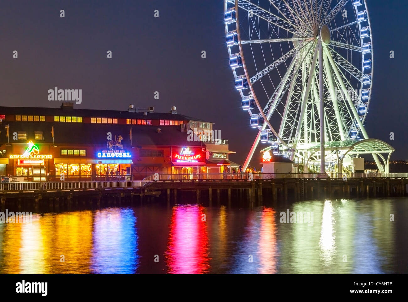 Seattle, Washington Seattle Great Wheel, a Ferris wheel on the Elliott ...