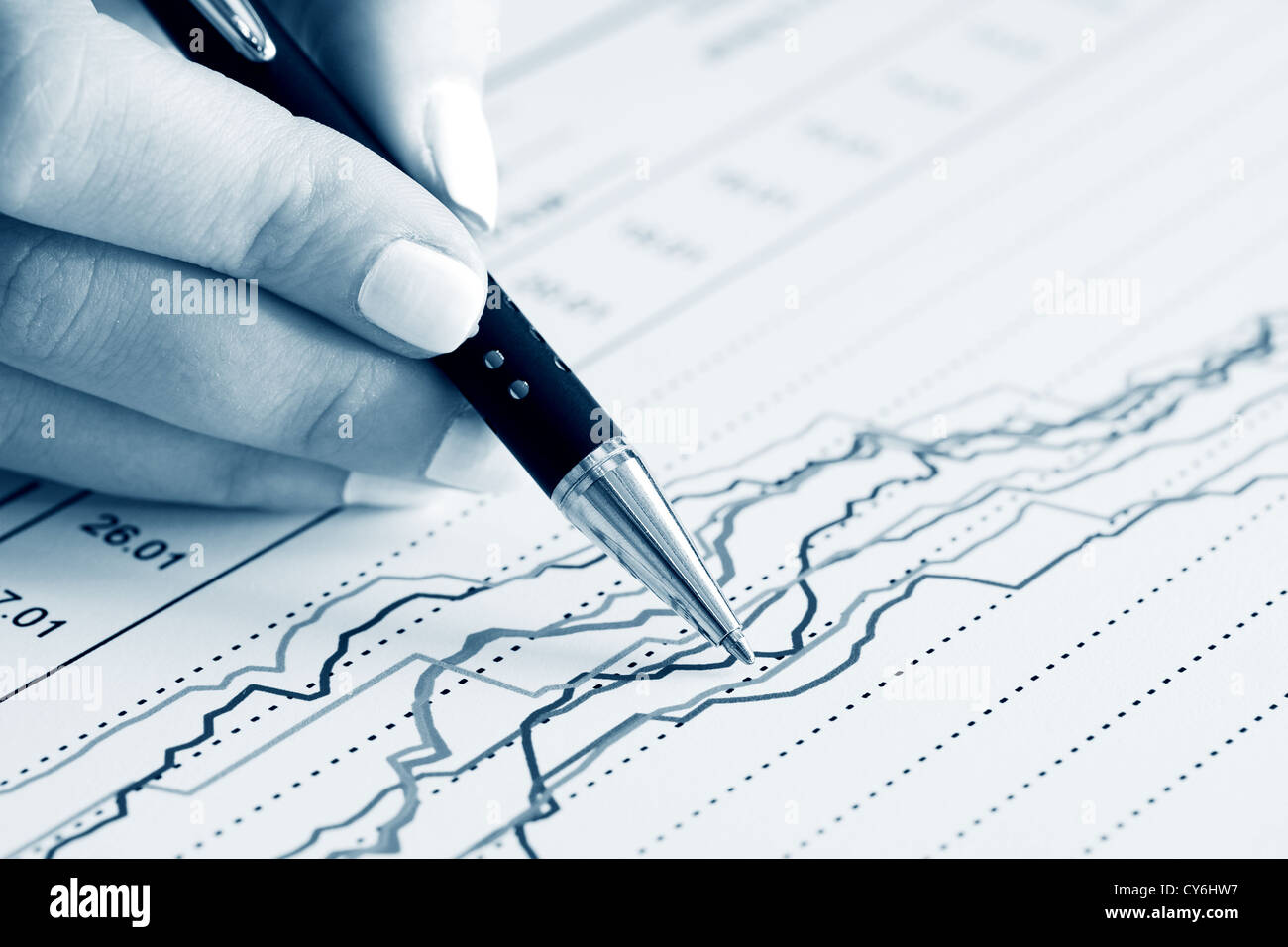 Financial graphs analysis Stock Photo - Alamy