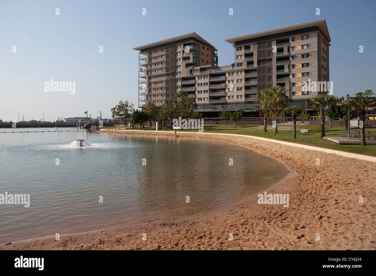Darwin waterfront artificial beach in Darwin, Northern Territory ...