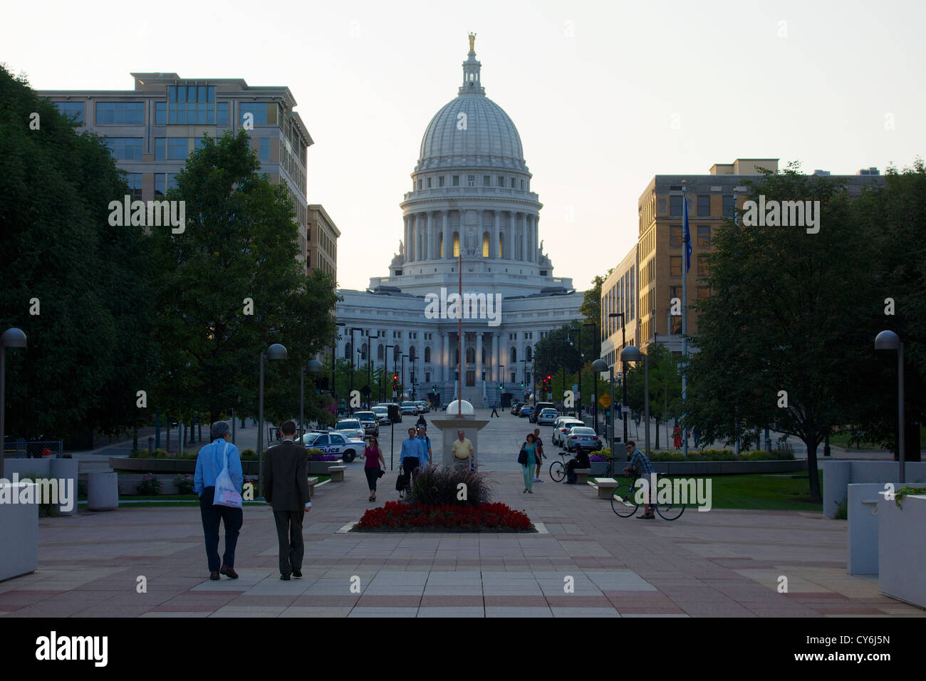 Wisconsin Capitol Building viewed from Monona Terrace. Madison ...