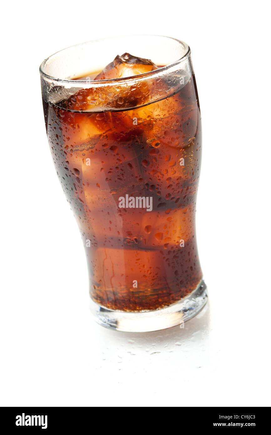 Cola glass. Isolated on white background Stock Photo - Alamy