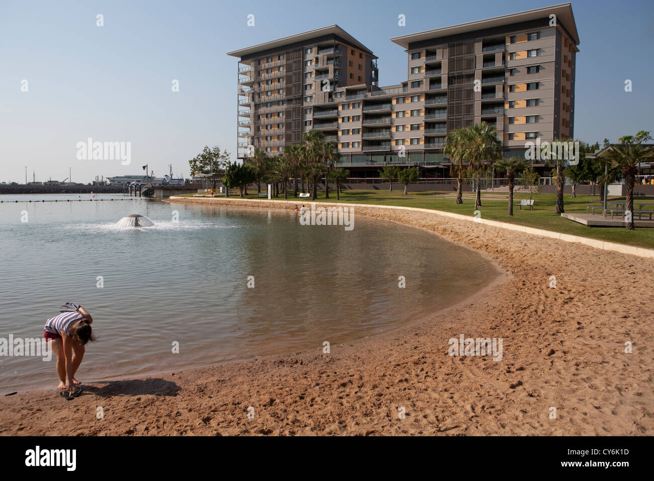 Darwin waterfront artificial beach in Darwin, Northern Territory ...