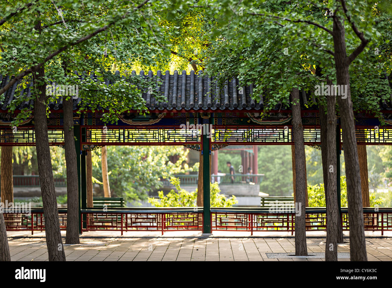 Traditional Chinese pavillion in Zhongshan Park in Beijing, China Stock ...