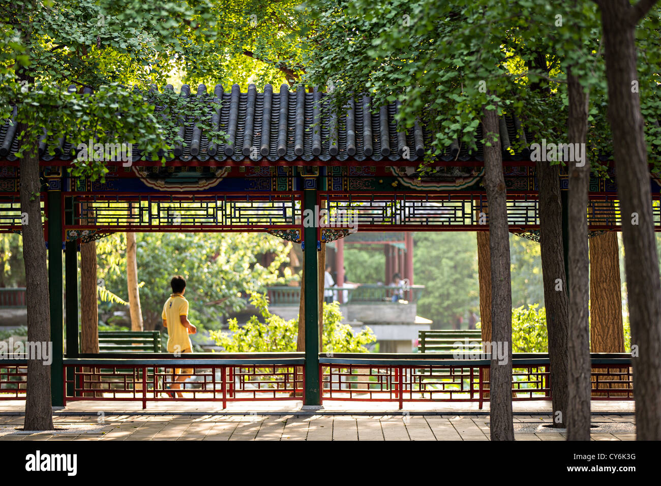 Traditional Chinese pavillion in Zhongshan Park in Beijing, China Stock ...