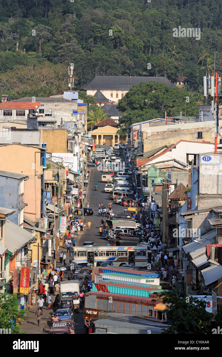 Overview of busy streets in downtown Kandy, Sri Lanka Stock Photo - Alamy