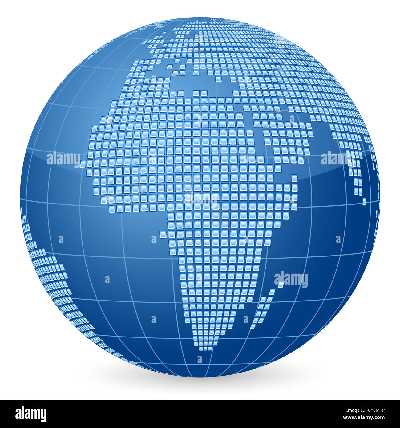 World globe formed by squares. Vector illustration Stock Photo - Alamy