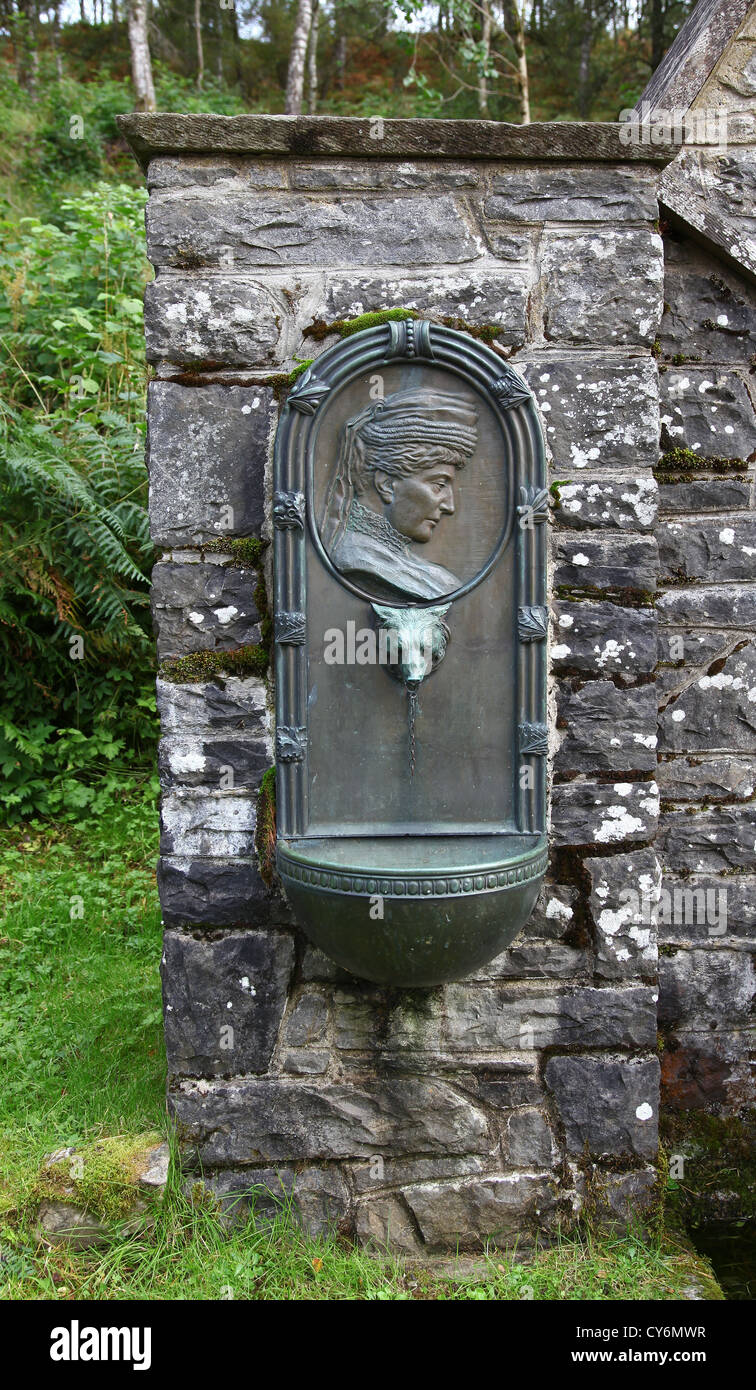 Lord and Lady Tweedmouth memorial fountain in the village of Tomich ...