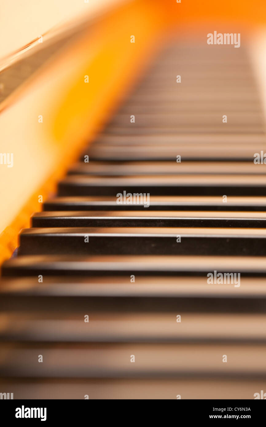 Piano keys perspective Stock Photo - Alamy