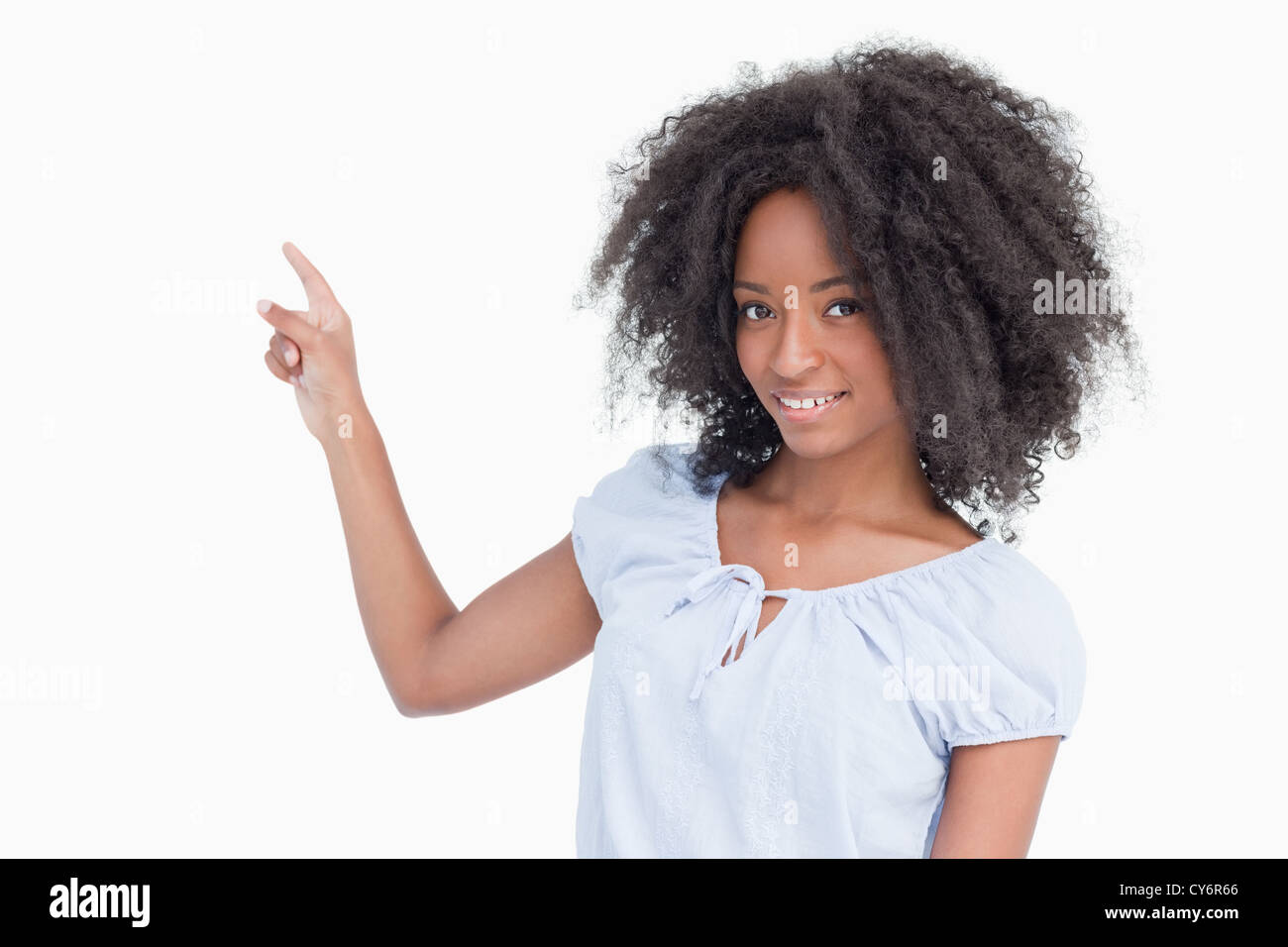 Pointing back hi-res stock photography and images - Alamy