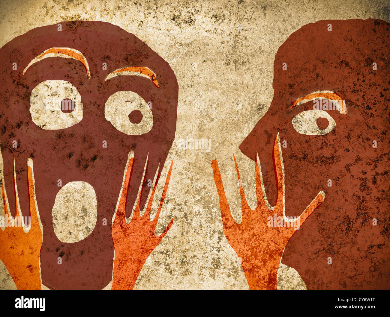 telling secrets concept illustration Stock Photo - Alamy