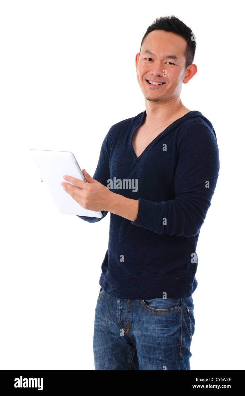 Asian male generic tablet hi-res stock photography and images - Alamy