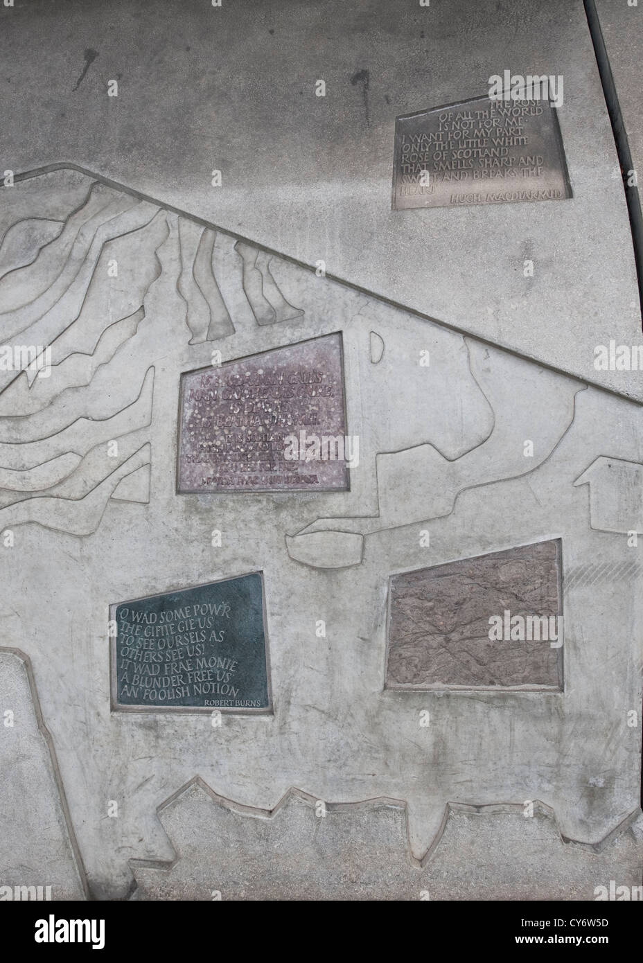 Inscriptions carved in Cannongate street wall of the Scottish ...