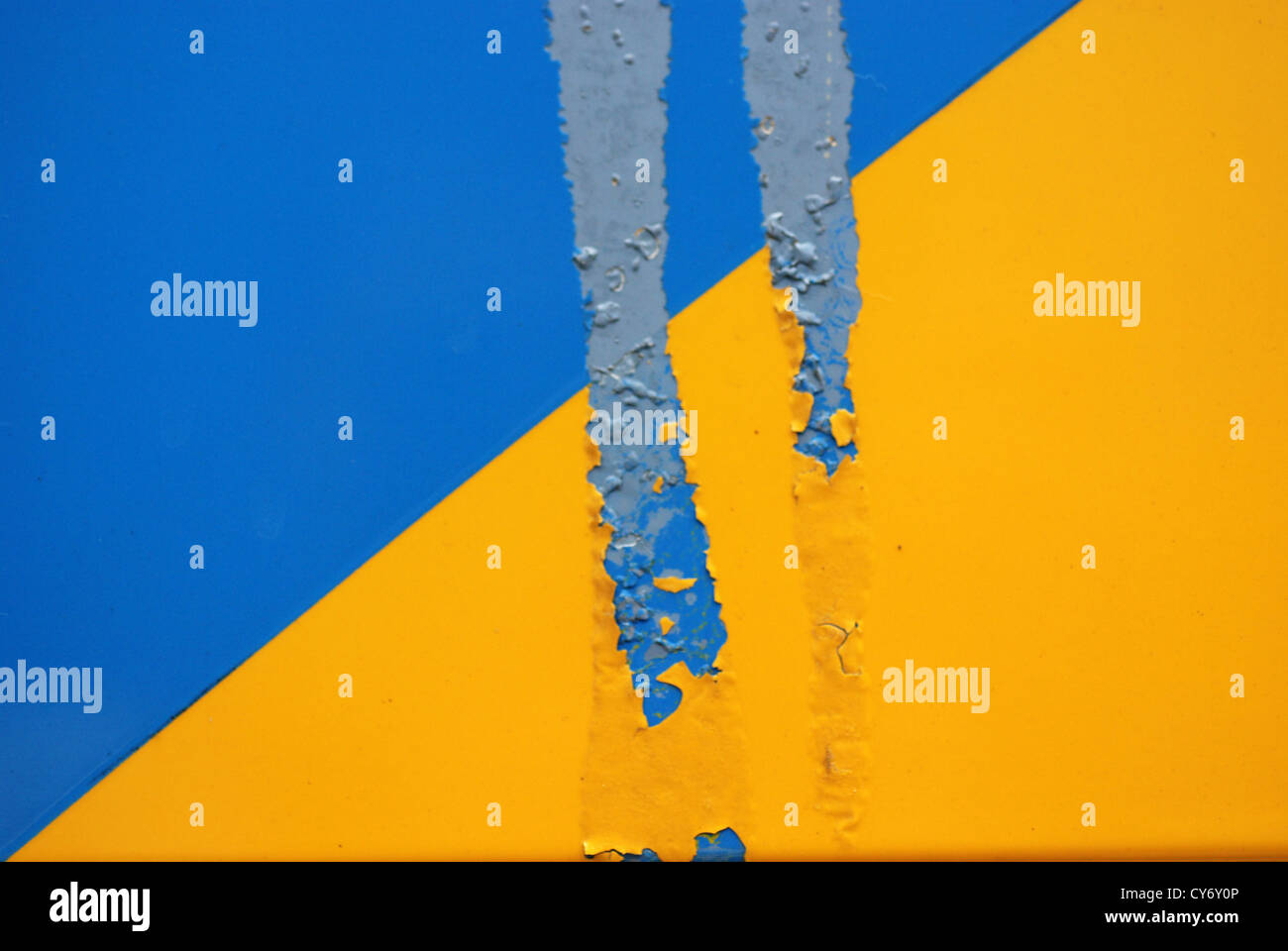 blue and yellow paints Stock Photo - Alamy