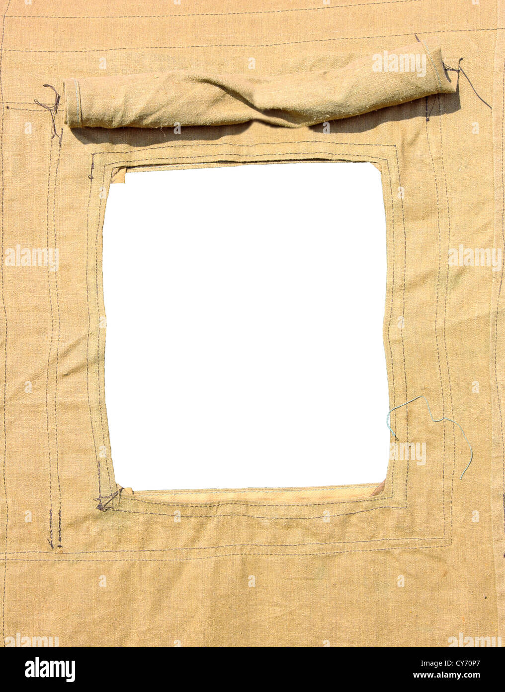 window, military tent as a frame Stock Photo - Alamy