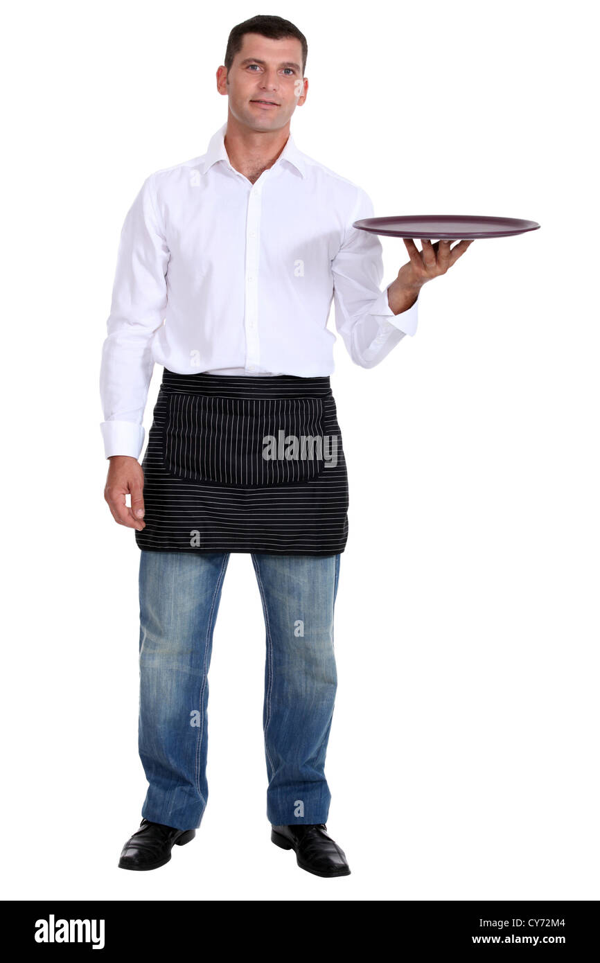 Restaurant waiter carrying Cut Out Stock Images & Pictures - Alamy