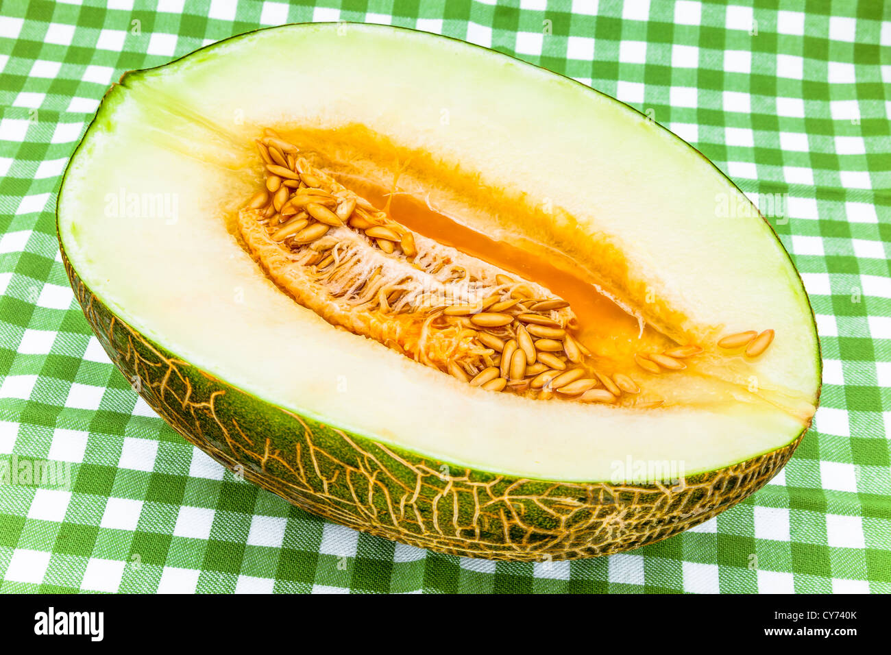 A composition of a fresh melon ready to be eat Stock Photo - Alamy
