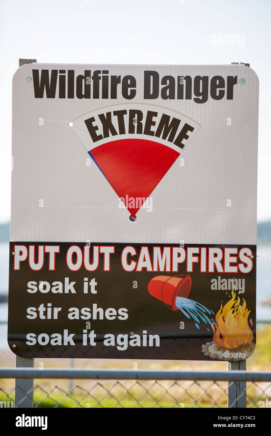 Fire warning sign in alberta hi-res stock photography and images - Alamy
