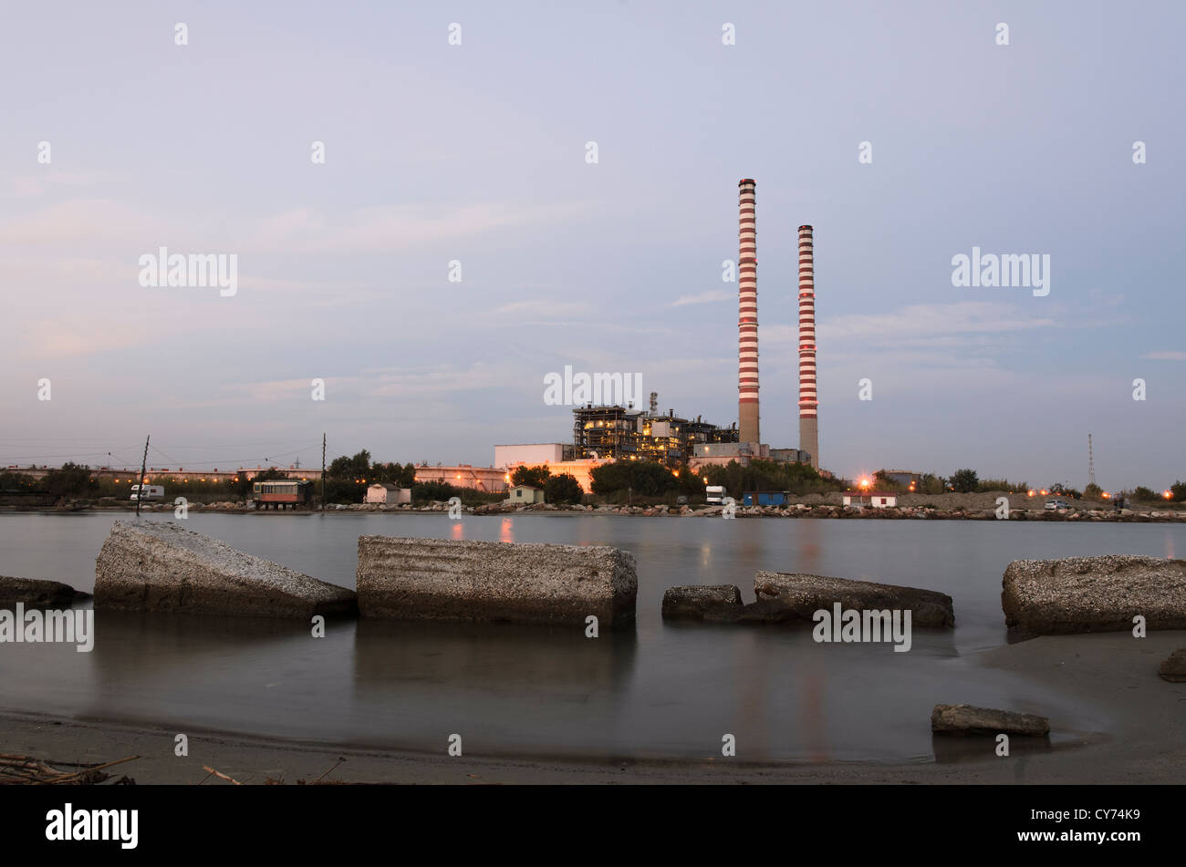 Power station at dusk hi-res stock photography and images - Alamy