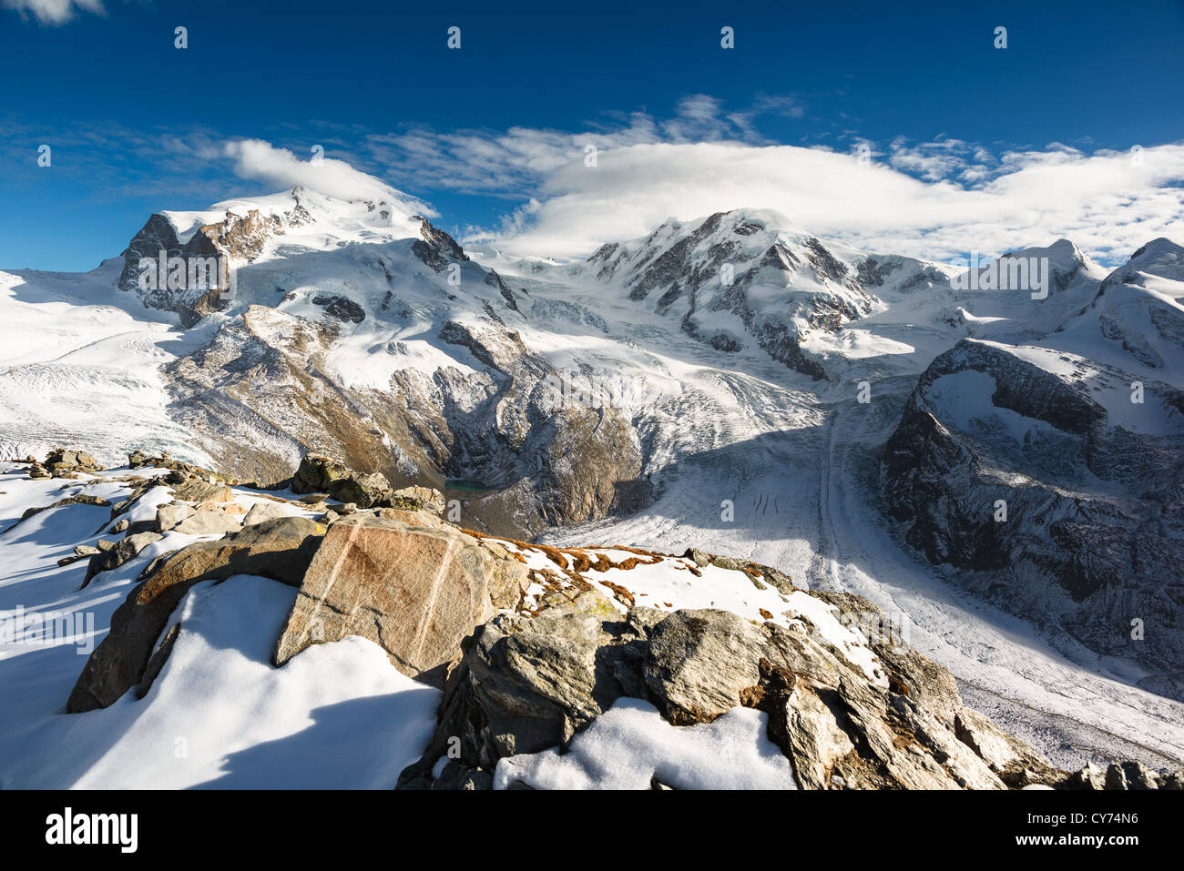 Monte rosa lyskamm mountain hi-res stock photography and images - Alamy