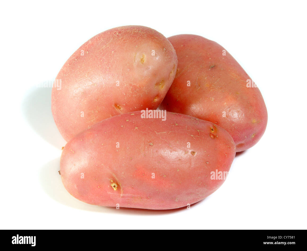 Three large potatoes isolated against a white background Stock Photo ...