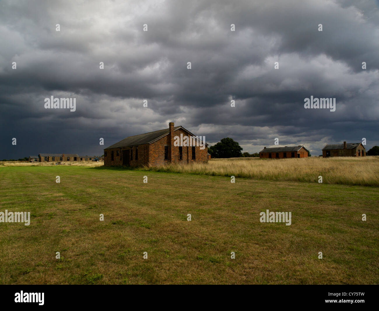 Stow Maries World War 1 Airfield, under stormy Essex skies Stock Photo ...