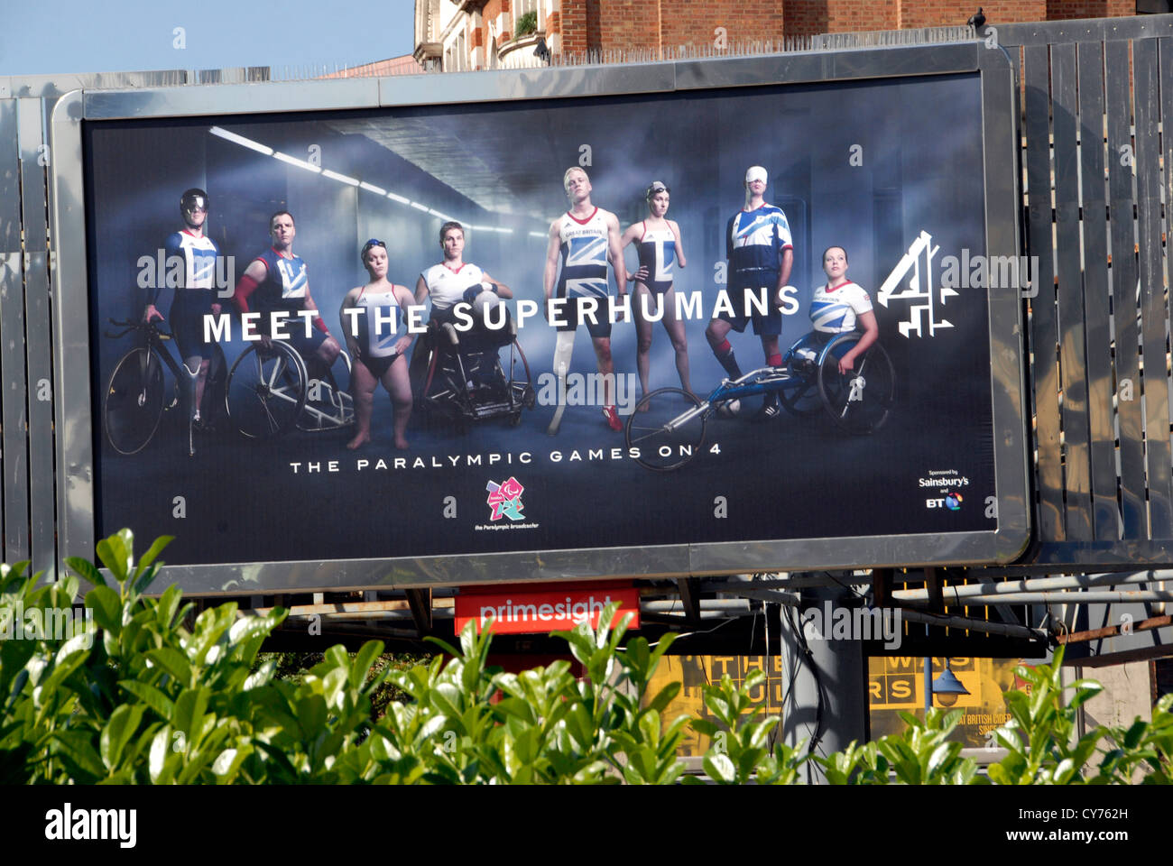 Meet the Superhumans billboard promoting Channel Four TV coverage of ...
