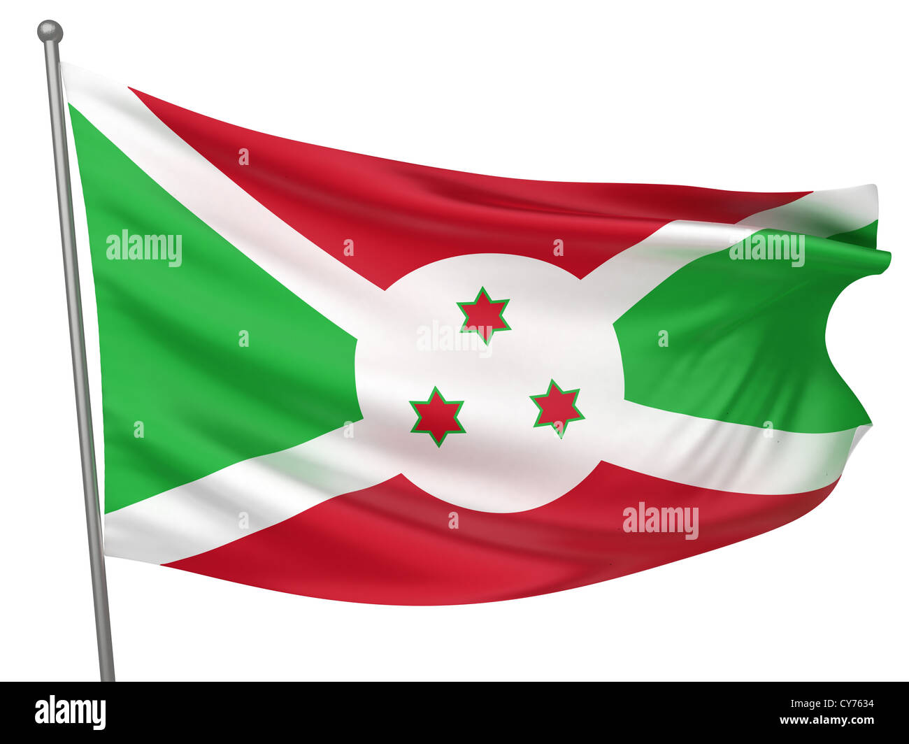 Burundi National Flag - All Countries Collection - Isolated Image Stock ...