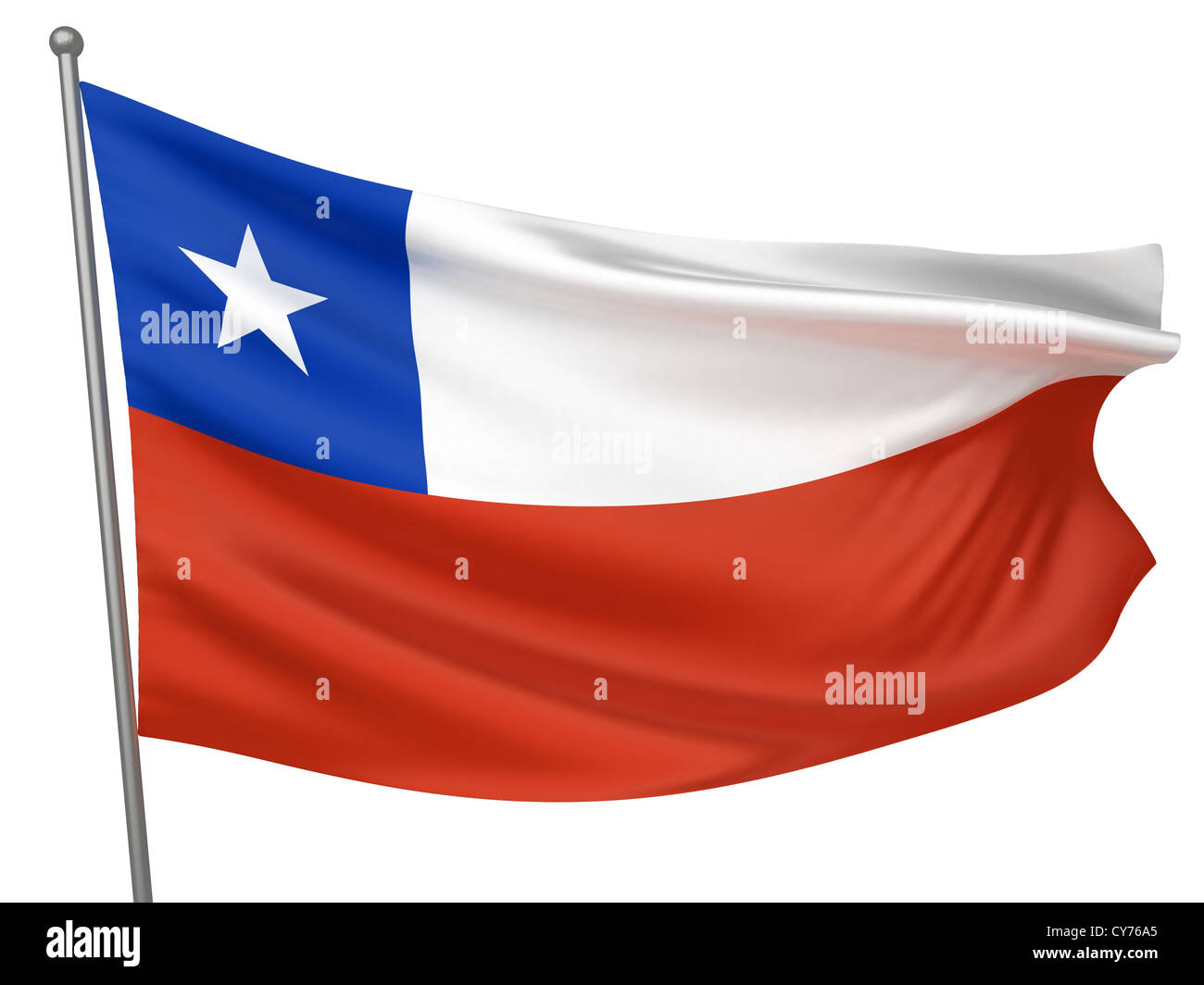 Chile National Flag - All Countries Collection - Isolated Image Stock ...