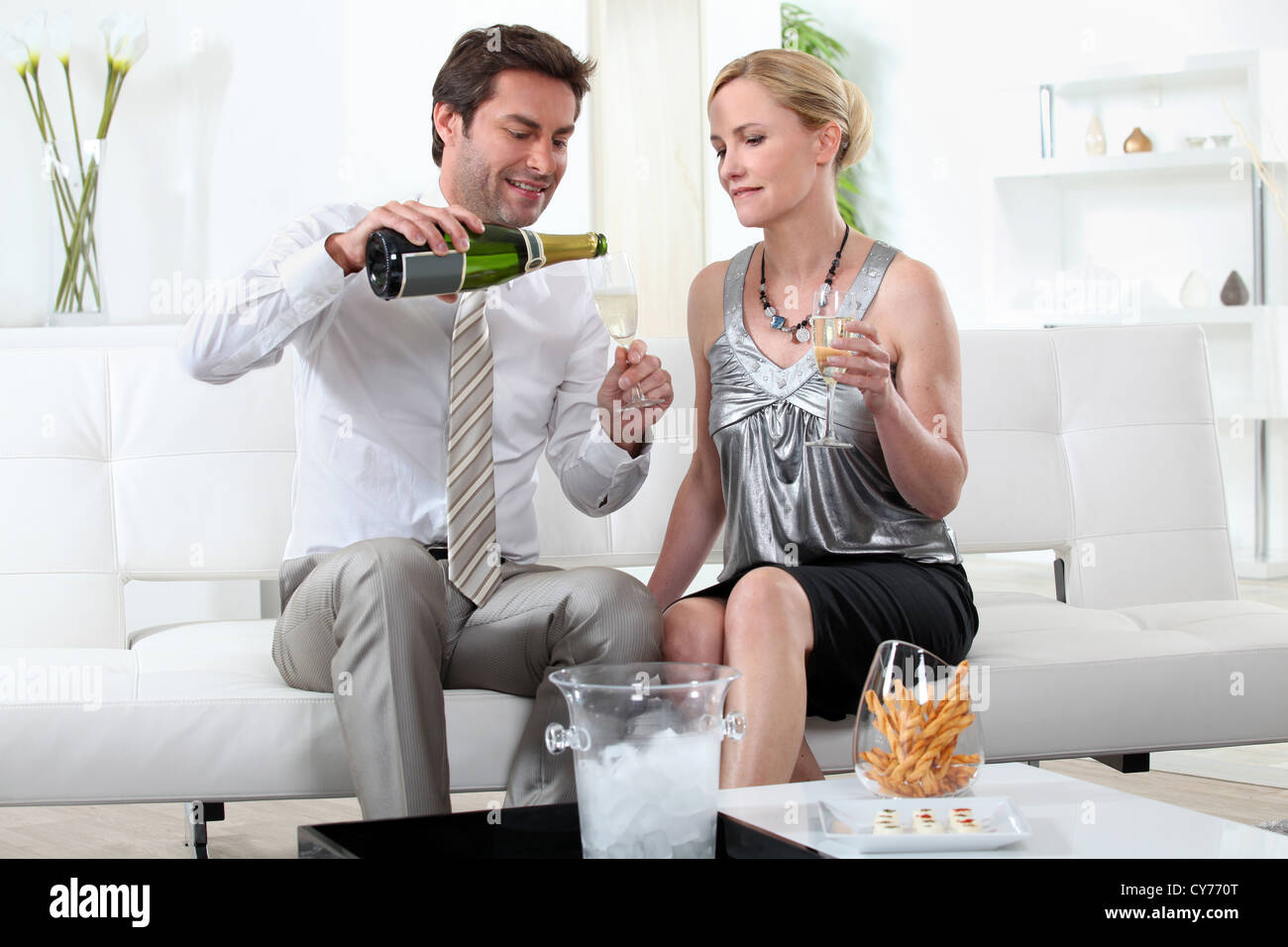 Launch champagne bottle hi-res stock photography and images - Alamy