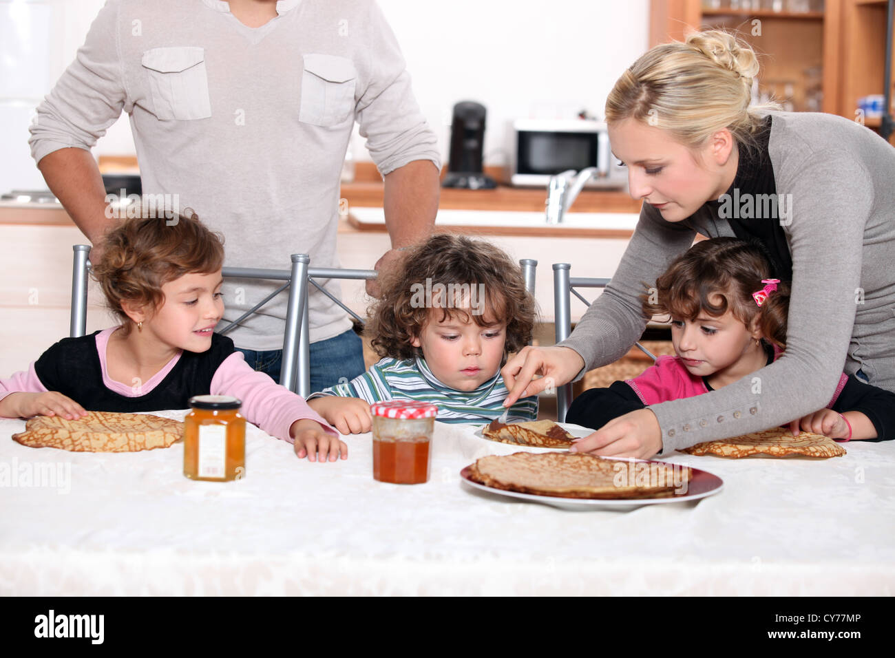 Children having a snack Stock Photo - Alamy