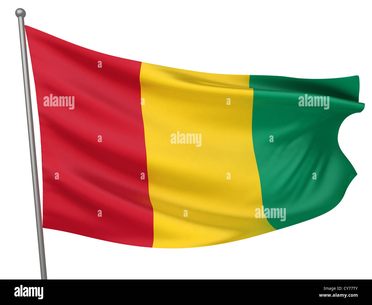 Guinea National Flag - All Countries Collection - Isolated Image Stock ...