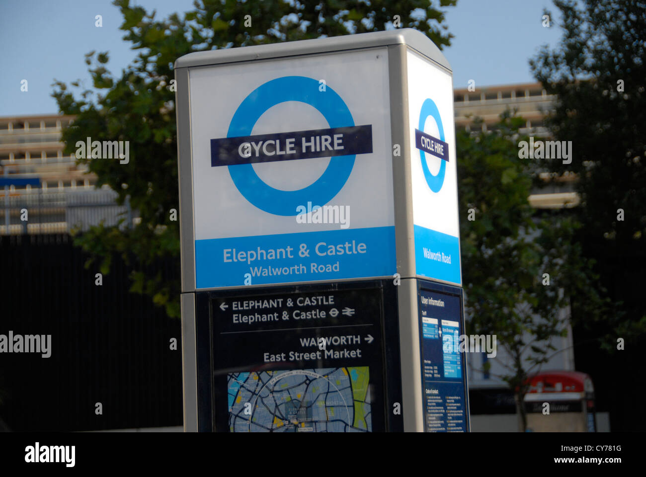 Signs for London cycle hire scheme initiated by London Mayor Boris ...