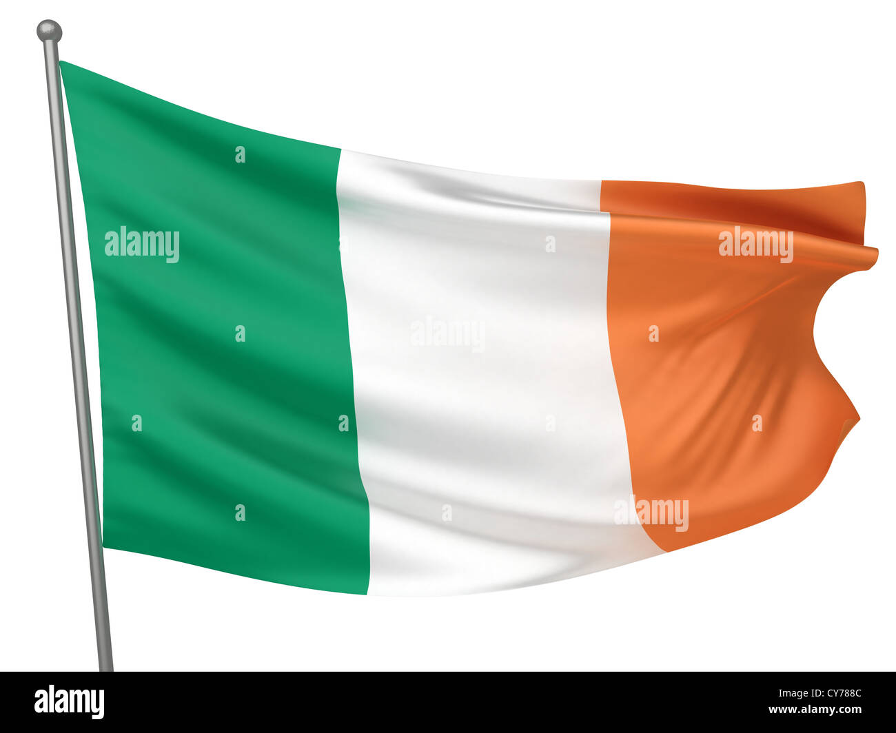 Ireland National Flag - All Countries Collection - Isolated Image Stock ...