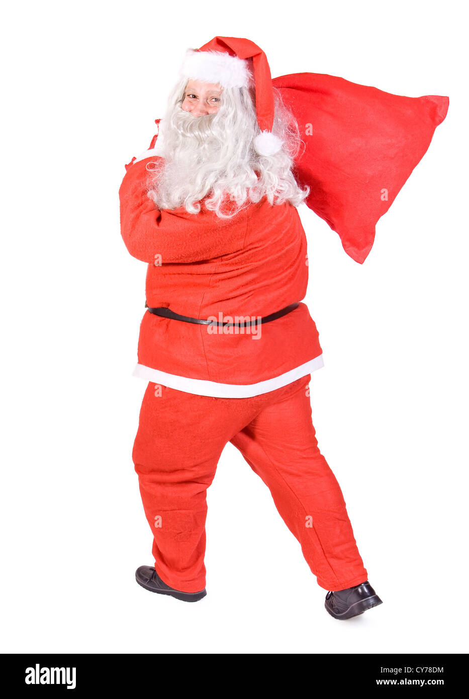 Back of santa with bag hi-res stock photography and images - Alamy