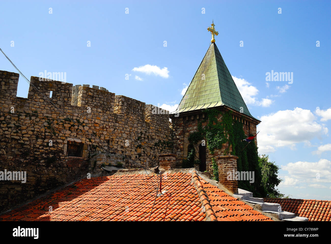 Belgrade, Serbia : the Kalemegdan Fortress. It is on the confluence of ...