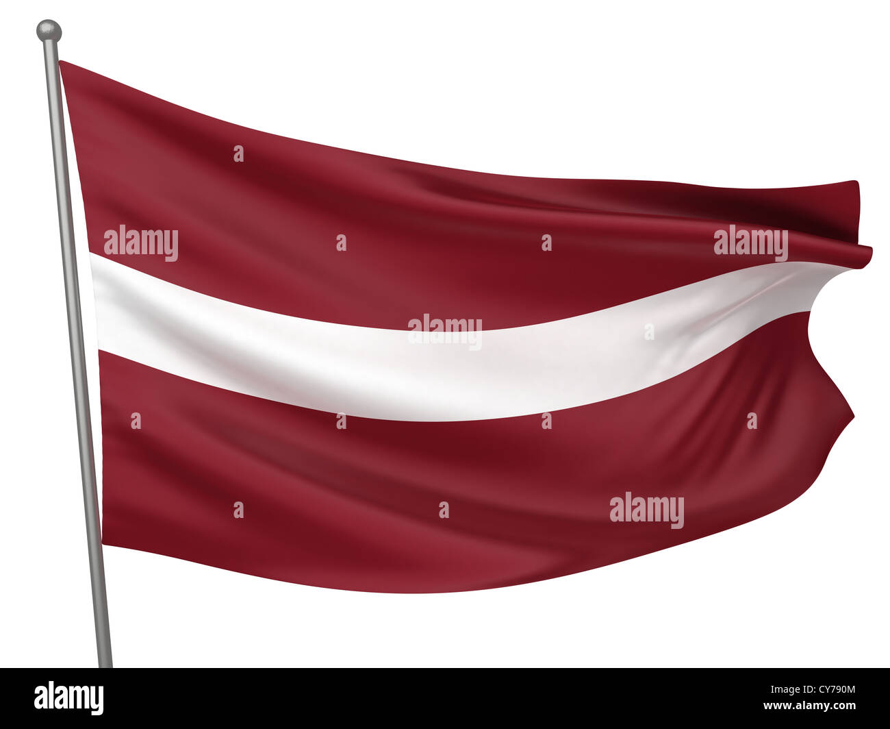 Latvia National Flag - All Countries Collection - Isolated Image Stock ...